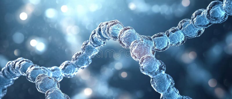 Decoding Life Abstract Molecular Chain Visualizing Genetic Science and ...