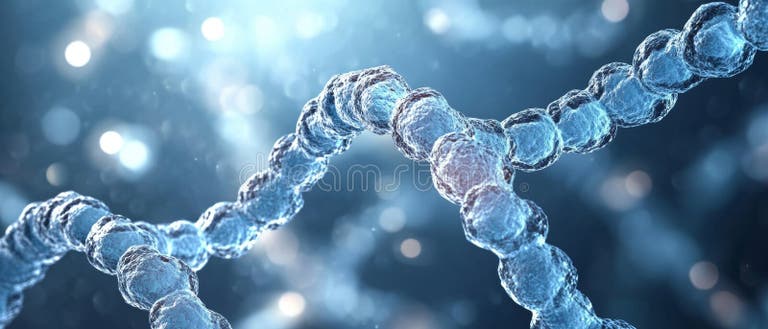 Decoding Life Abstract Molecular Chain Visualizing Genetic Science and ...