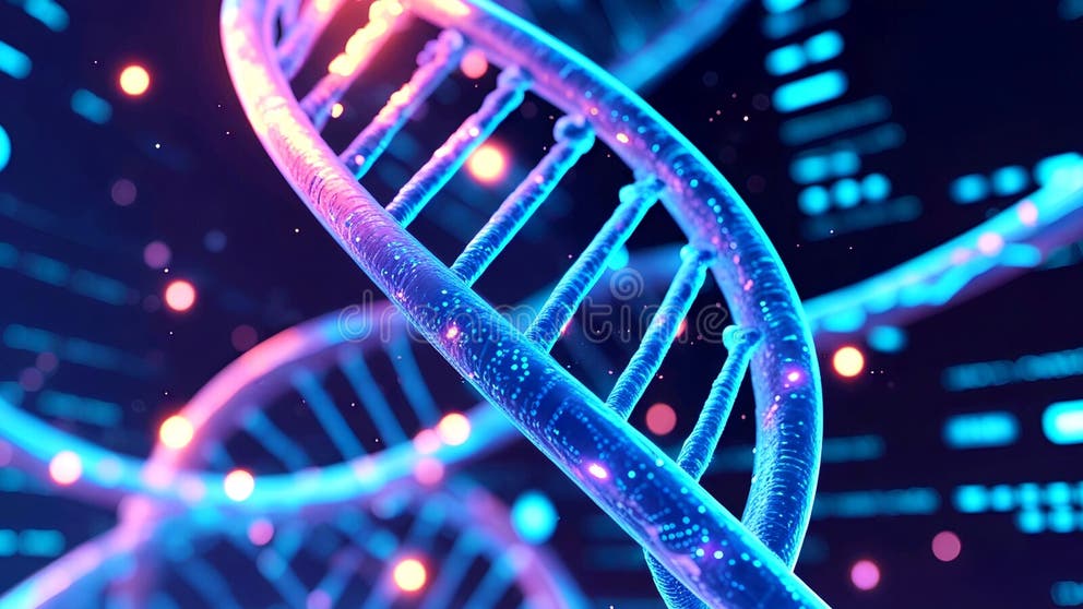 Decoding Life s Blueprint stock illustration. Illustration of science ...