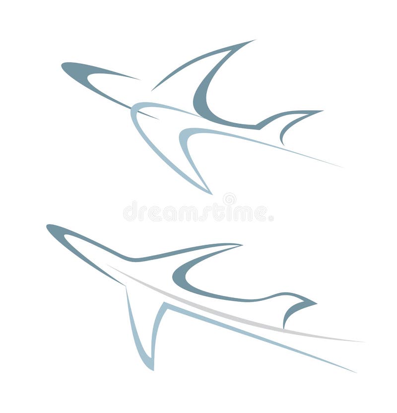 Decollo Delle Icone Dell'aeroplano Illustrazione Vettoriale ...