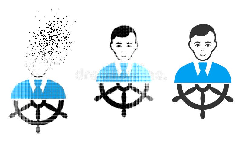 Decomposed Dot Halftone Captain Icon with Face Stock Vector ... Decomposed Dot Halftone Captain Icon with Face Stock Vector ...