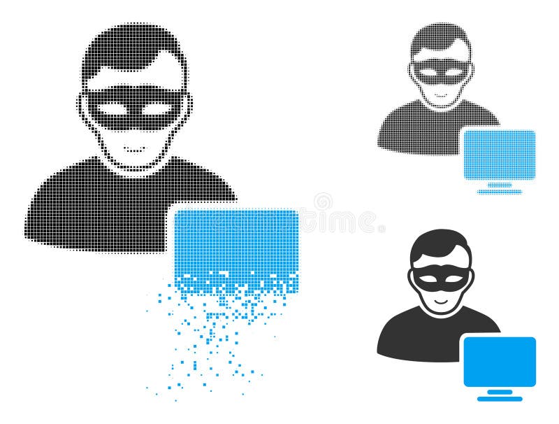 Dot Halftone Computer Hacker Icon Stock Illustrations – 10 Dot Halftone ...