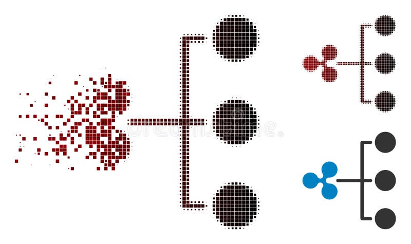 Decomposed Dot Halftone Ripple Structure Diagram Icon Stock Vector ... Decomposed Dot Halftone Ripple Structure Diagram Icon Stock Vector ...
