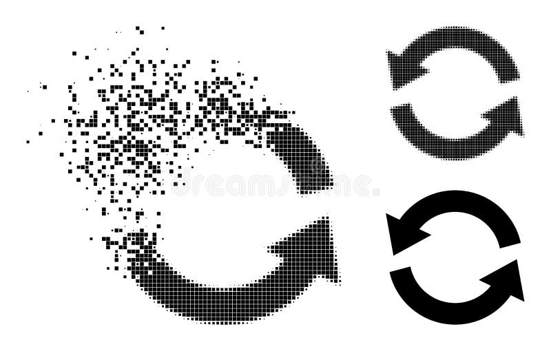 Decomposed and Halftone Dot Refresh Icon Stock Vector - Illustration of ... Decomposed and Halftone Dot Refresh Icon Stock Vector - Illustration of ...