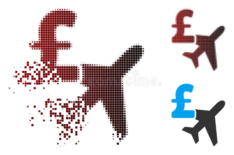 Decomposed Pixel Halftone Aviation Pound Business Icon Stock Vector ... Decomposed Pixel Halftone Aviation Pound Business Icon Stock Vector ...