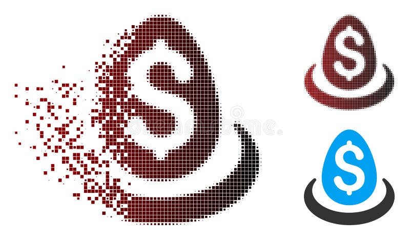 Decomposed Pixel Halftone Dollar Deposit Egg Icon Stock Vector ... Decomposed Pixel Halftone Dollar Deposit Egg Icon Stock Vector ...