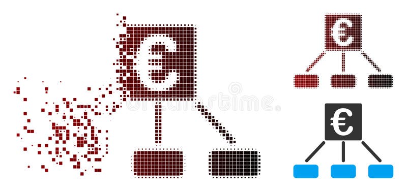 Decomposed Pixel Halftone Euro Distribution Links Icon Stock Vector ... Decomposed Pixel Halftone Euro Distribution Links Icon Stock Vector ...