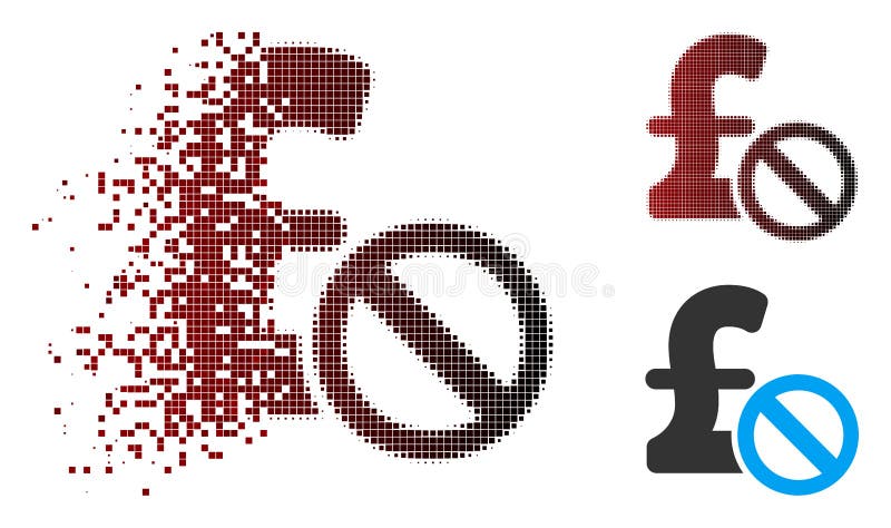Decomposed Pixel Halftone Forbidden Pound Payment Icon Stock Vector ... Decomposed Pixel Halftone Forbidden Pound Payment Icon Stock Vector ...