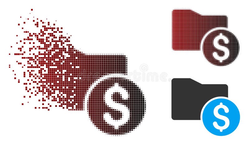 Decomposed Pixel Halftone Money Folder Icon Stock Vector - Illustration ... Decomposed Pixel Halftone Money Folder Icon Stock Vector - Illustration ...