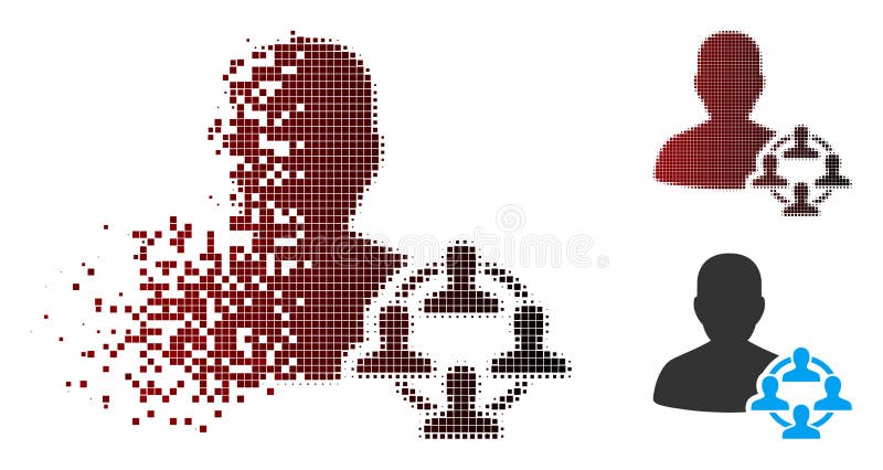Decomposed Pixel Halftone Politics Icon Stock Vector - Illustration of ...