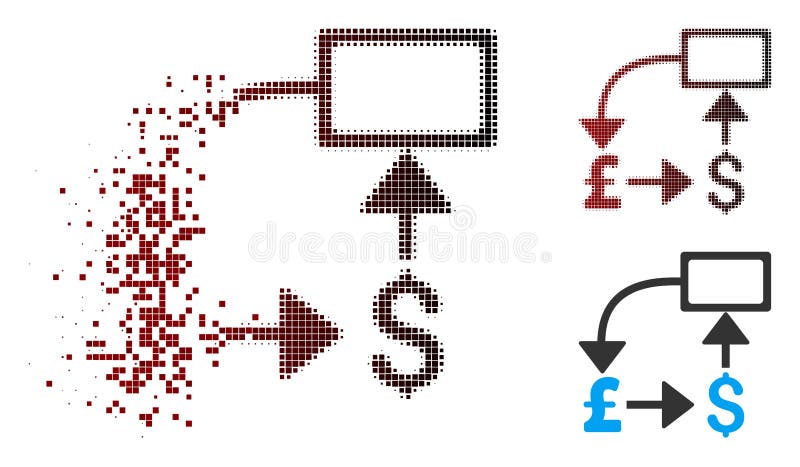 Decomposed Pixel Halftone Pound Dollar Flow Chart Icon Stock Vector ... Decomposed Pixel Halftone Pound Dollar Flow Chart Icon Stock Vector ...