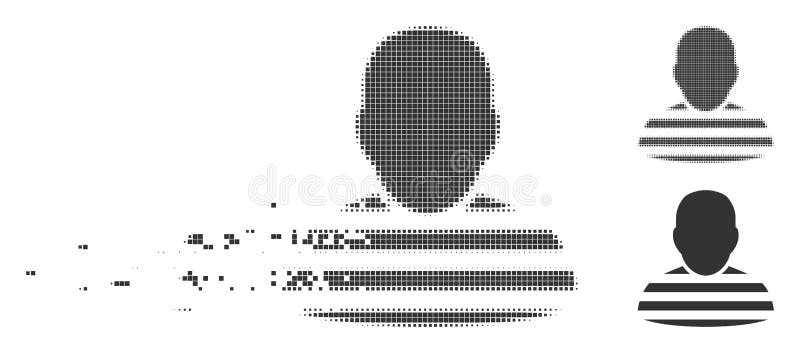 Decomposed Pixel Halftone Prisoner Person Icon Stock Vector ... Decomposed Pixel Halftone Prisoner Person Icon Stock Vector ...