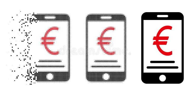 Decomposed Pixelated Halftone Euro Mobile Payment Icon Stock Vector ... Decomposed Pixelated Halftone Euro Mobile Payment Icon Stock Vector ...
