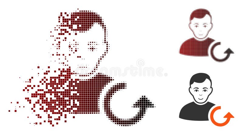 Pixelated Halftone Refresh User Icon Stock Illustrations – 12 Pixelated ...