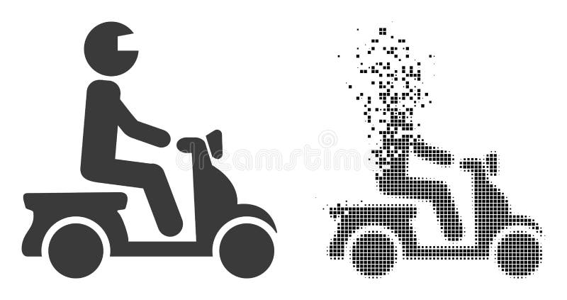 Decomposed Pixelated and Original Motorbike Driver Icon Stock Vector ... Decomposed Pixelated and Original Motorbike Driver Icon Stock Vector ...