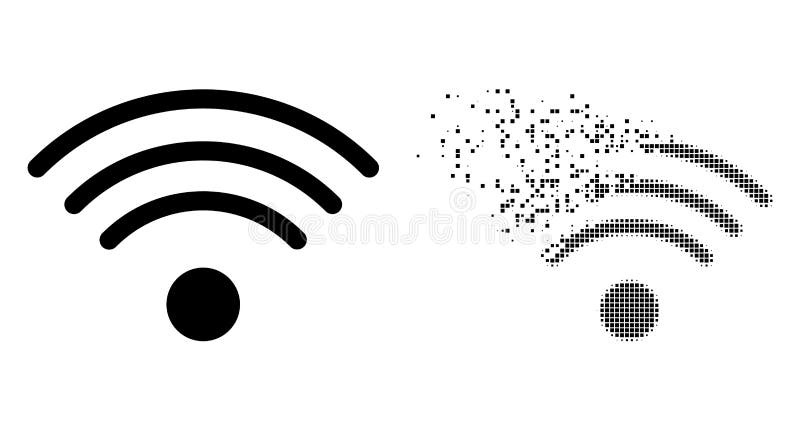 Decomposed Pixelated and Original Wi-Fi Source Icon Stock Vector ... Decomposed Pixelated and Original Wi-Fi Source Icon Stock Vector ...