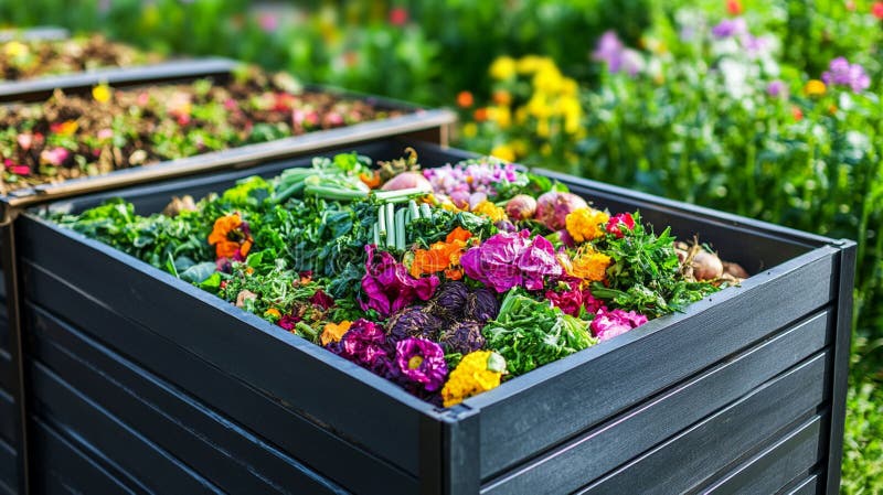 Decomposing Vegetables in Compost Stock Illustration - Illustration of ...