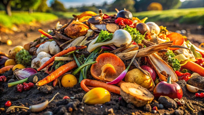 Decomposition Process in Action Colorful Organic Waste Breaking Down in ...