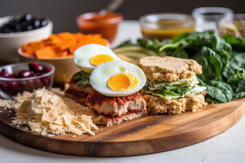 Deconstructed Burger with Separate Ingredients for Each Layer of the ...