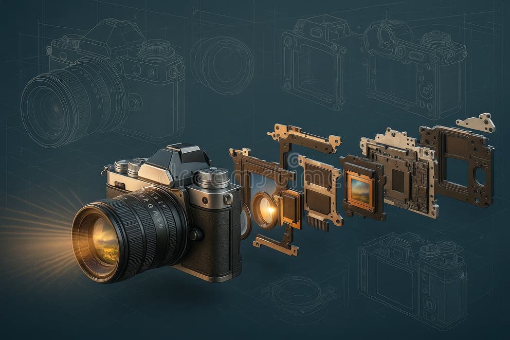 Deconstructed Camera Components Visual Representation Exploring Camera ...