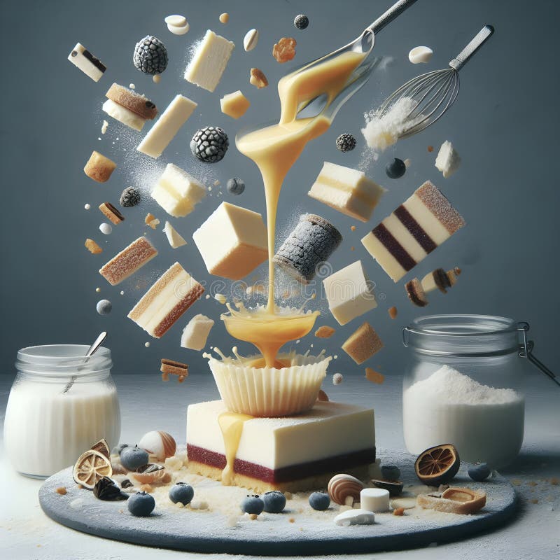 Deconstructed Cheesecake, Freeze-dried Components Reassembling when ...