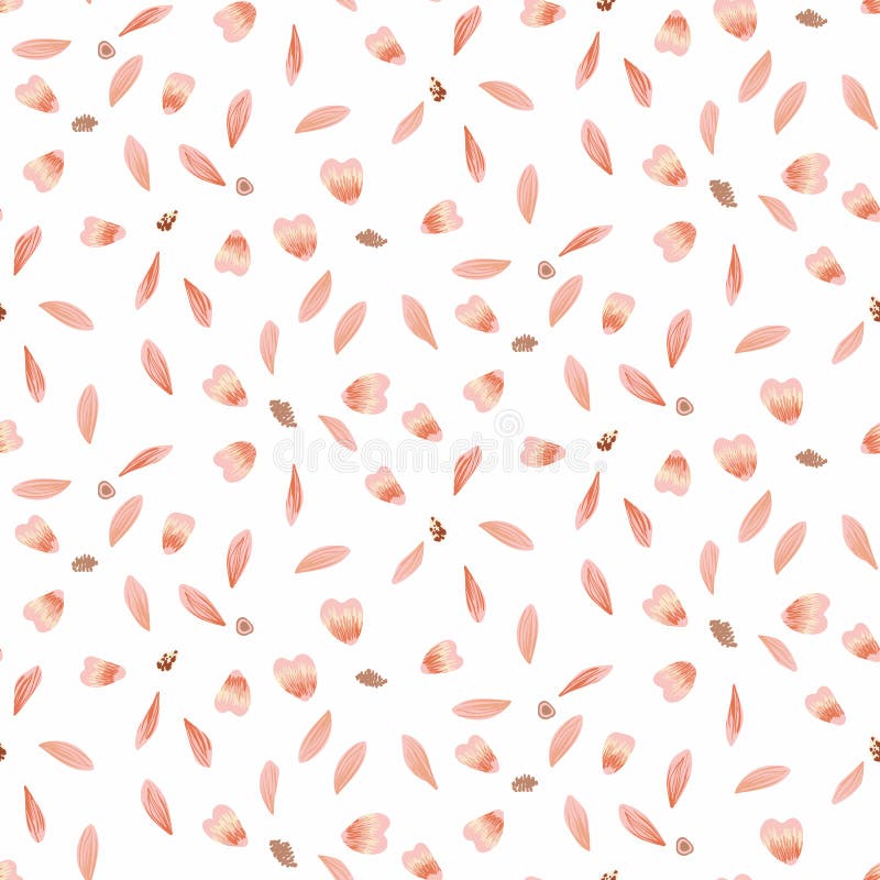 Deconstructed Flowers Toss Seamless Vector Pattern Stock Vector ...