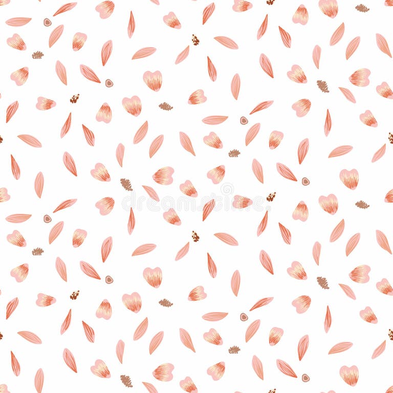 Deconstructed Flowers Toss Seamless Vector Pattern Stock Vector ...
