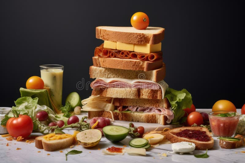 Deconstructed Sandwich Stock Illustrations – 323 Deconstructed Sandwich ...