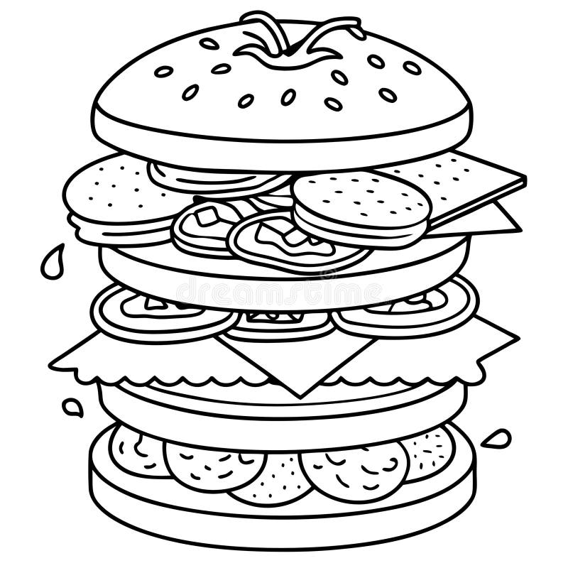 A Deconstructed Veggie Burger with Layers of Bun, Veggie Patty, Lettuce ...