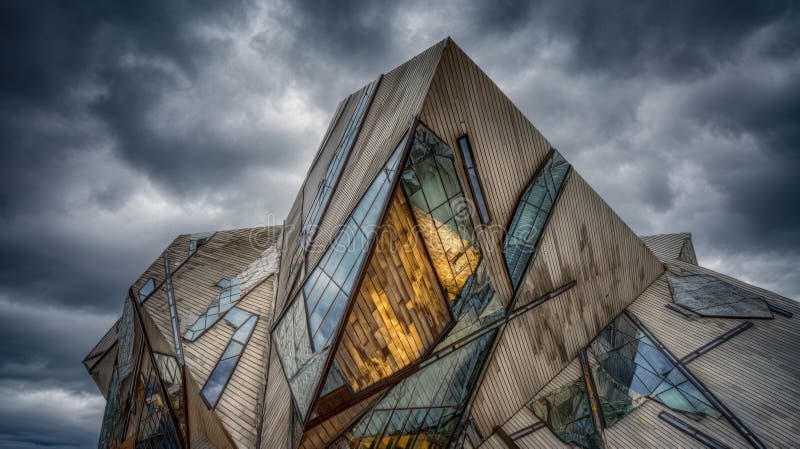 A Deconstructivist Corner of Dynamic Titanium and Glass Generative AI ...