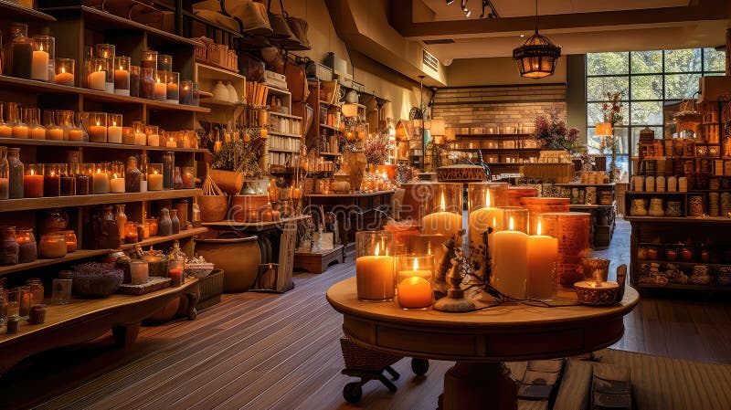 Decor candle store stock illustration. Illustration of decor - 305908985
