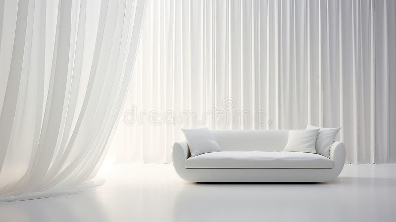Decor Curtain Room Background Stock Illustration - Illustration of home ...