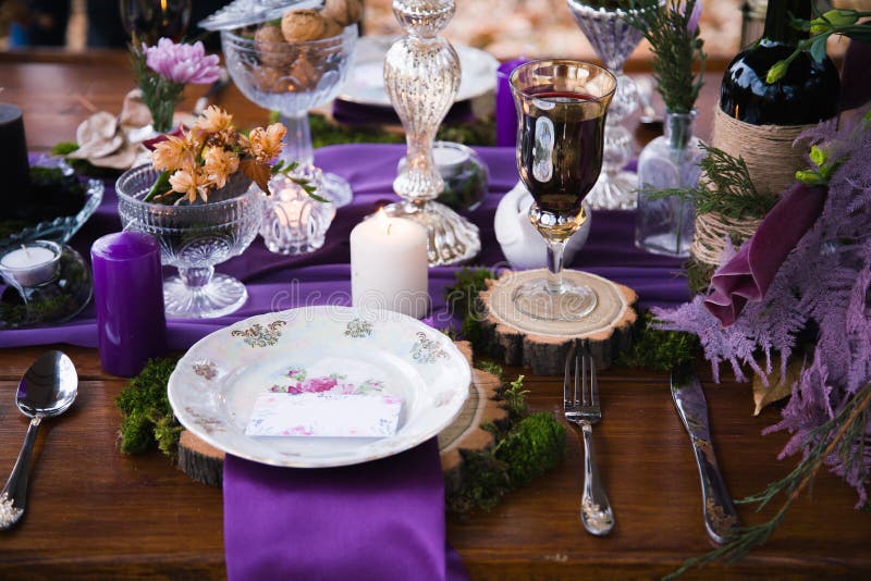 Decor dinner table stock image. Image of dinner, details - 63785143