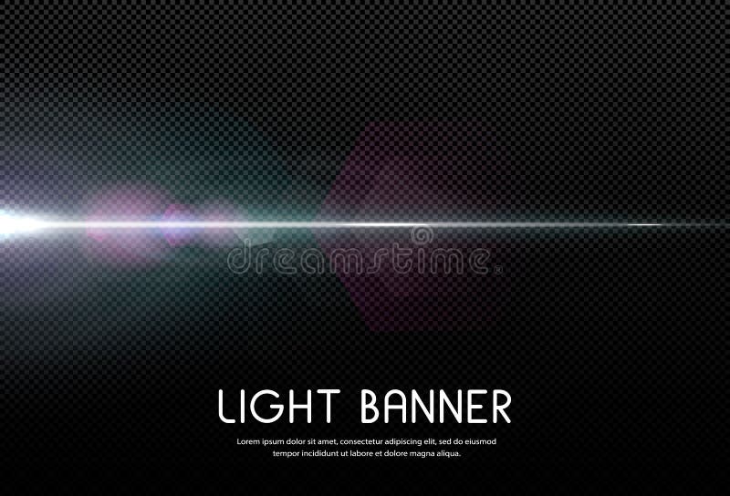 Decor Element. Horizontal Star Burst Rays and Spotlight Stock Vector ...