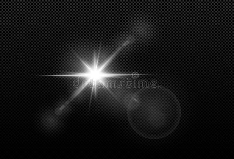 Decor Element. Horizontal Star Burst Rays and Spotlight Stock Vector ...