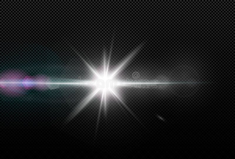 Horizontal Star Burst Rays and Spotlight Stock Vector - Illustration of ...