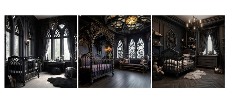 Style Gothic Kitchen Interior Design Ai Generated Stock Image - Image ...