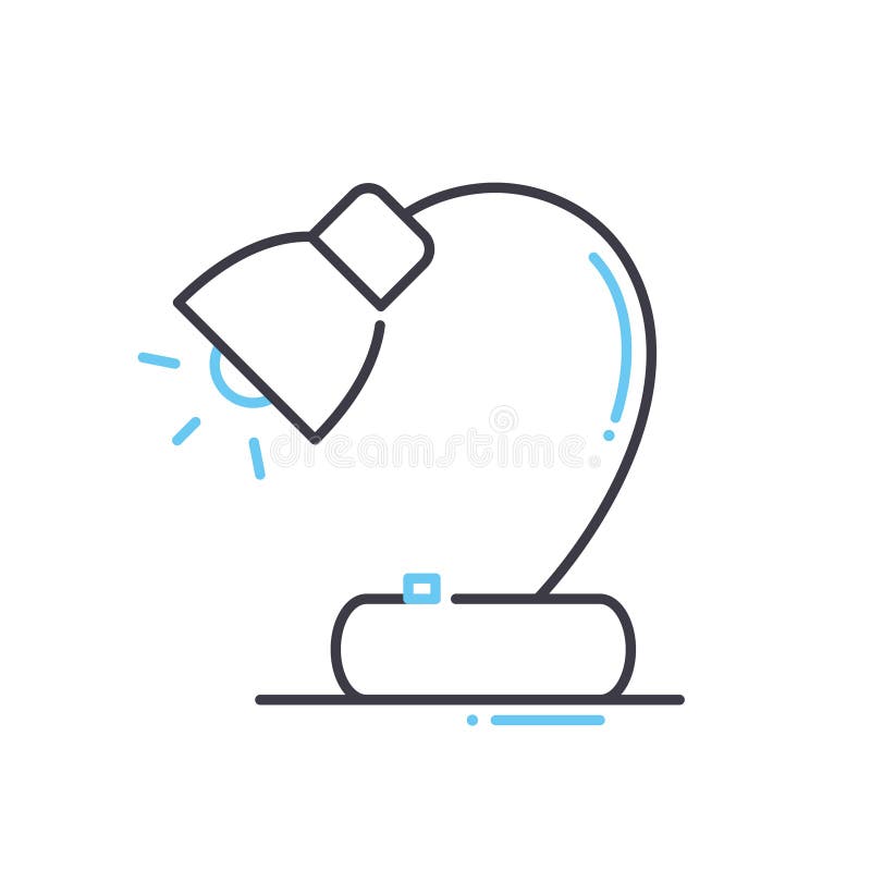 Decor Lamp Line Icon, Outline Symbol, Vector Illustration, Concept Sign ...
