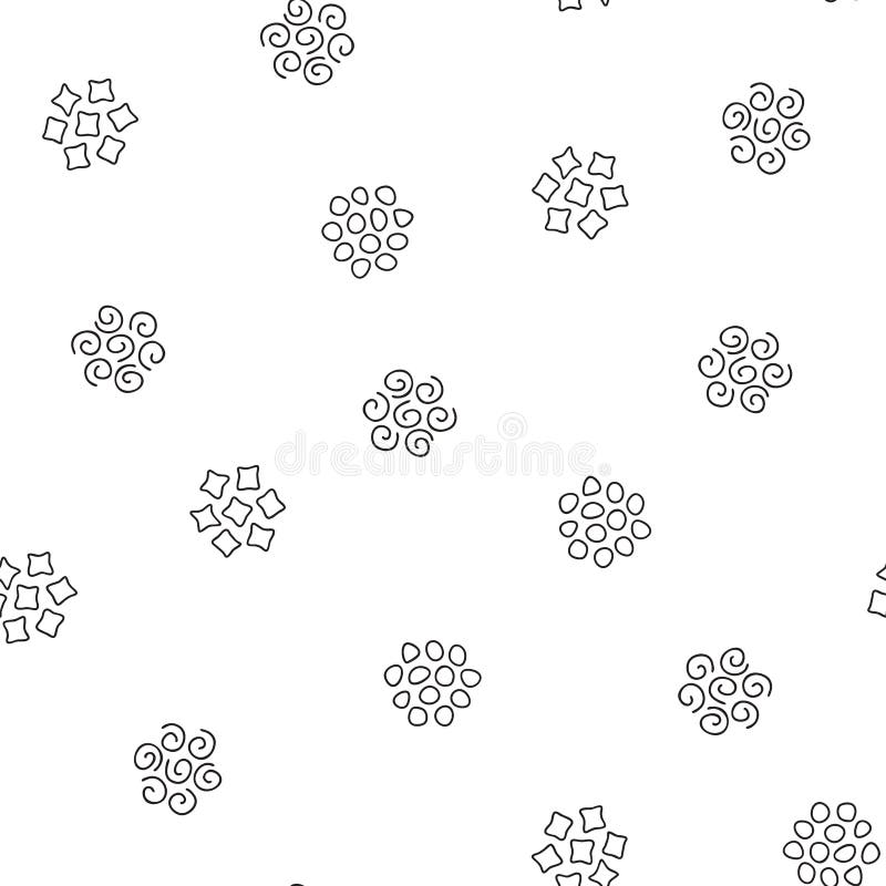 Abstract Monochrome Pattern with Small Decorative Elements. Stock ...
