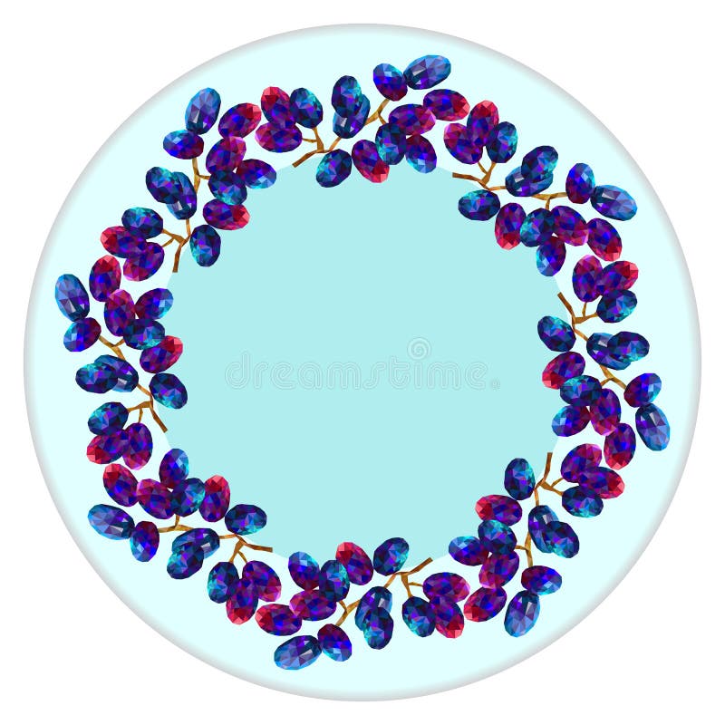 Decor Plates, Fruits, Berries Stock Vector - Illustration of backdrop ...