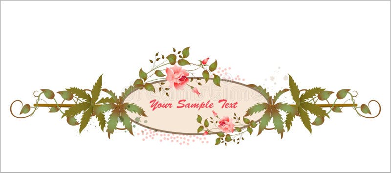 Decor for top of page stock vector. Illustration of blossom - 13404893