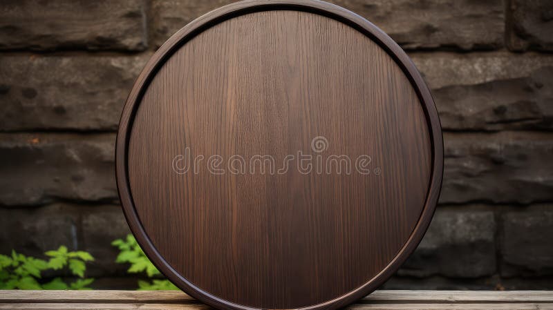 Decor wood circle frame stock illustration. Illustration of stained ...