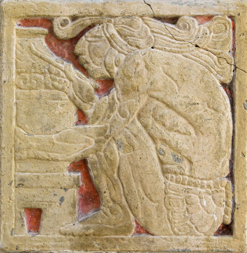 Decoración Azteca De La Pared Del Estilo Imagen de archivo - Imagen de ...