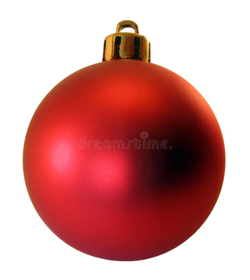 Decoración una esfera roja foto de archivo. Imagen de blanco - 7107290