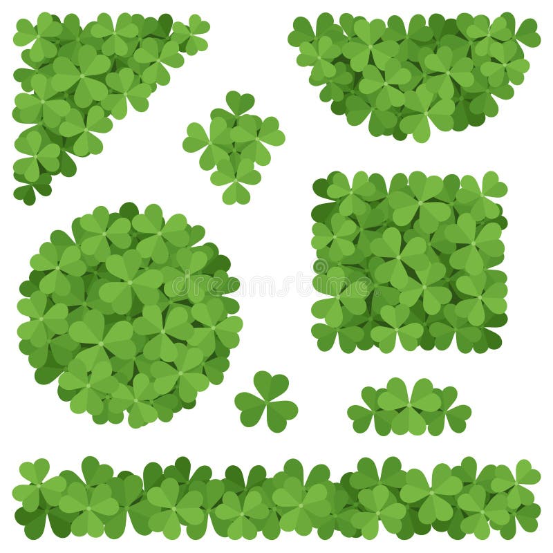Decoraciones De Los Tréboles Ilustración del Vector - Ilustración de ...