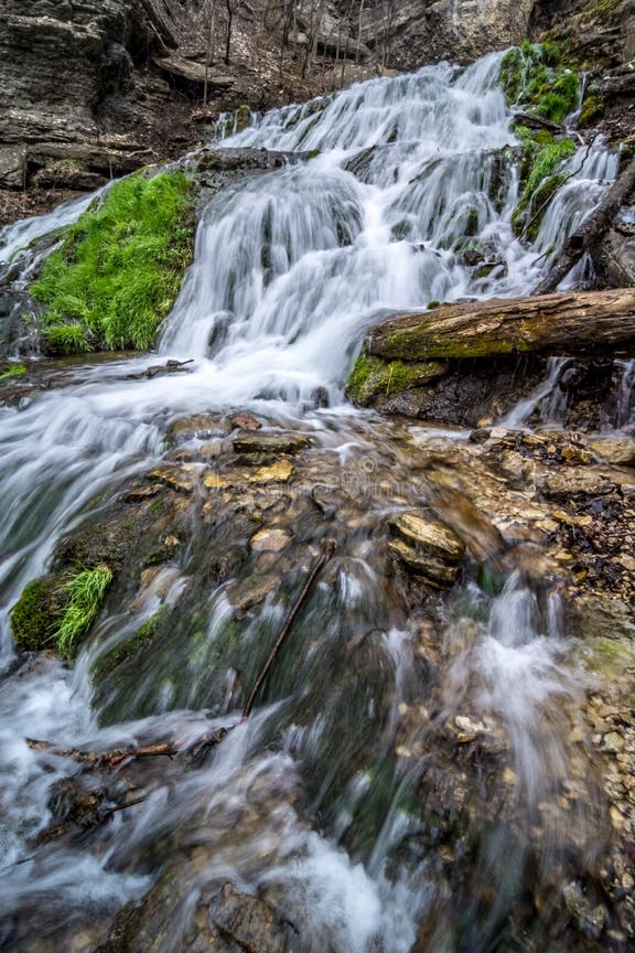 Decorah Iowa Waterfall stock image. Image of fresh, grass - 70261711