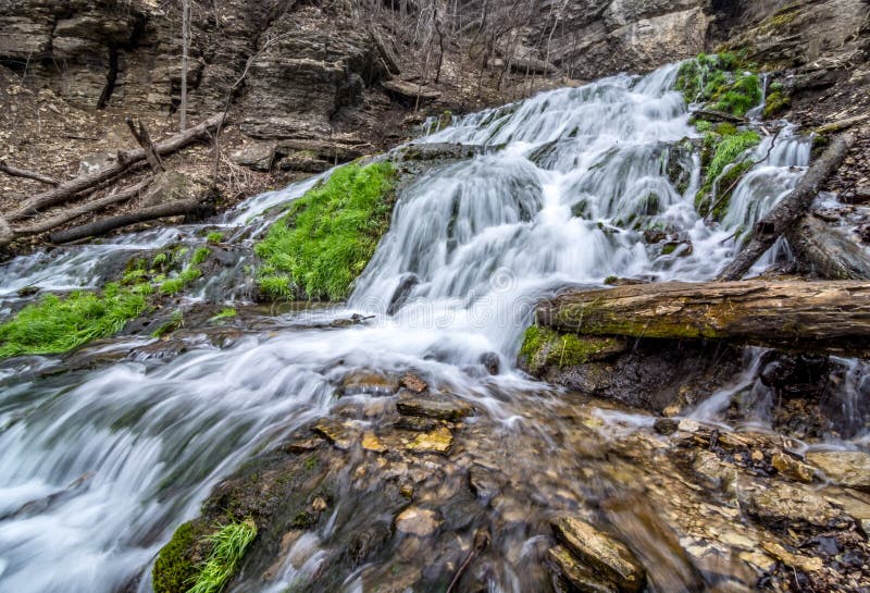 Decorah Iowa Waterfall stock photo. Image of flowing - 70261924