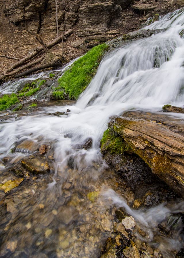 Decorah Iowa Waterfall stock image. Image of hills, located - 70263505