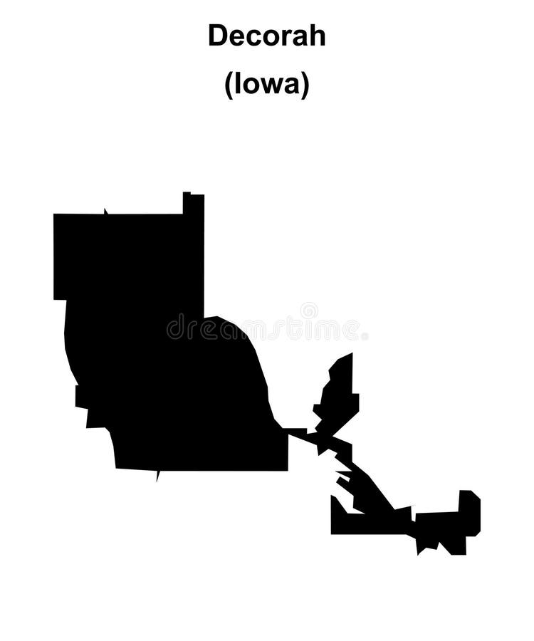 Decorah outline map stock vector. Illustration of region - 387202748