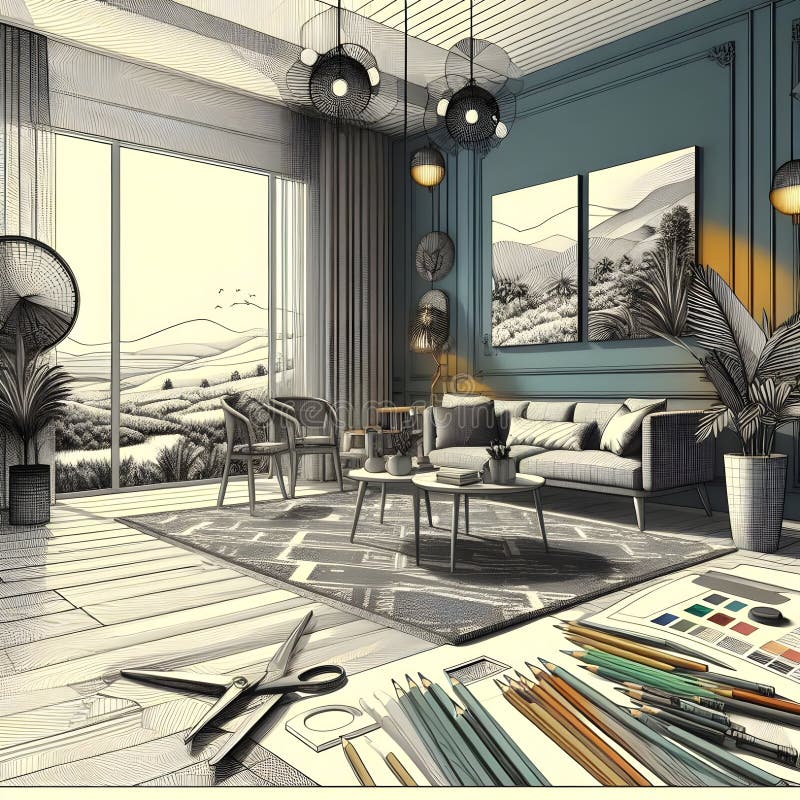 DECORATE YOUR HOME with IMPRESSIONISM ART Stock Illustration ...